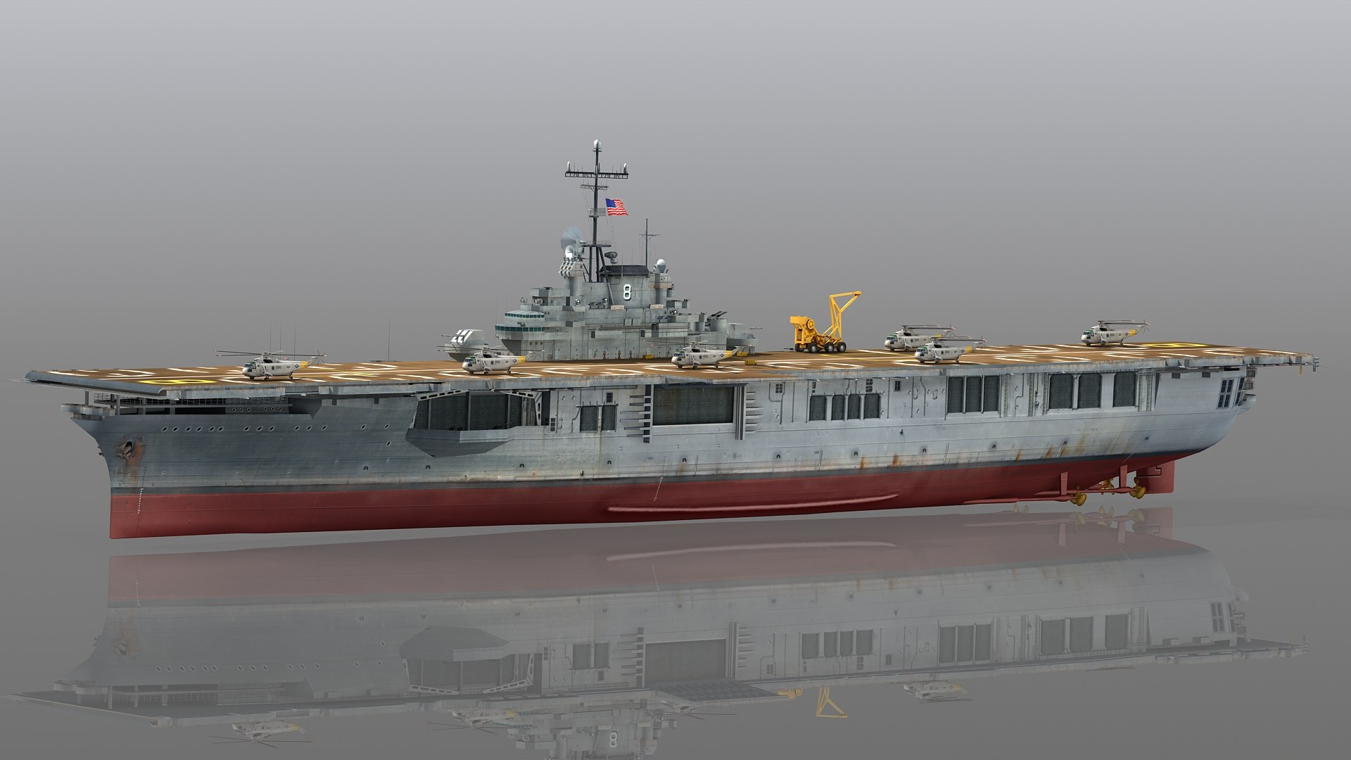 USS Valley Forge CV-45 LPH-8 3D model - TurboSquid 2075352