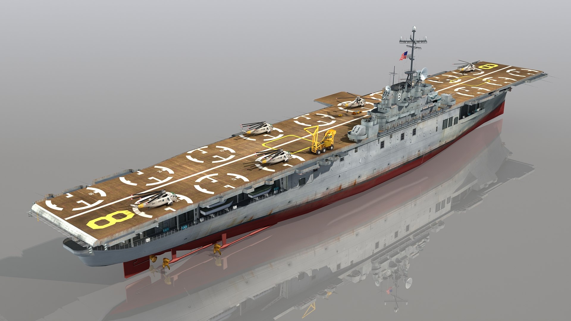 USS Valley Forge CV-45 LPH-8 3D model - TurboSquid 2075352