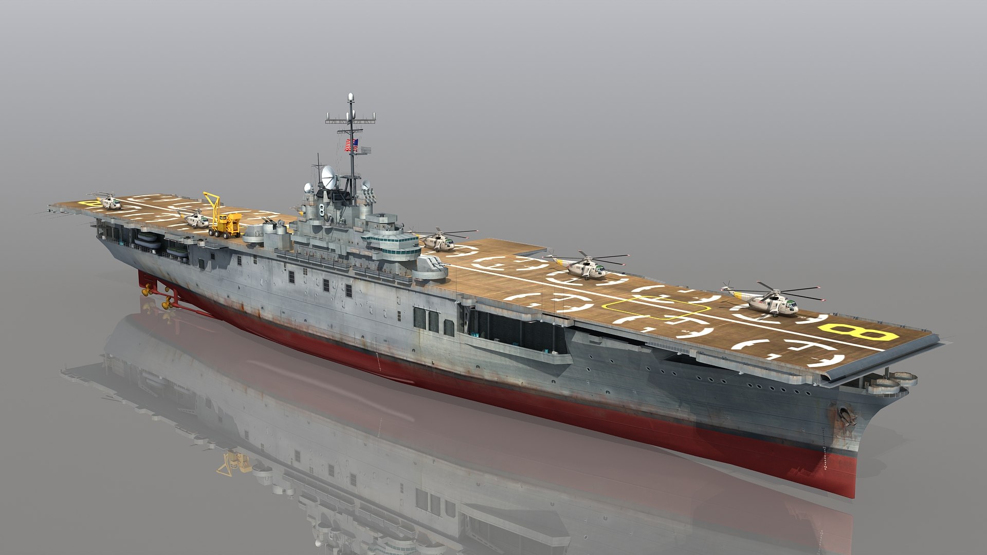 USS Valley Forge CV-45 LPH-8 3D model - TurboSquid 2075352