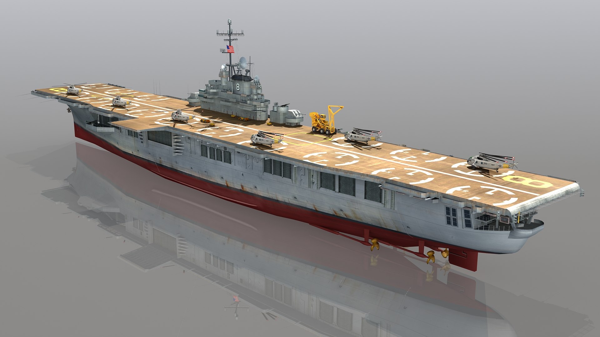 USS Valley Forge CV-45 LPH-8 3D model - TurboSquid 2075352