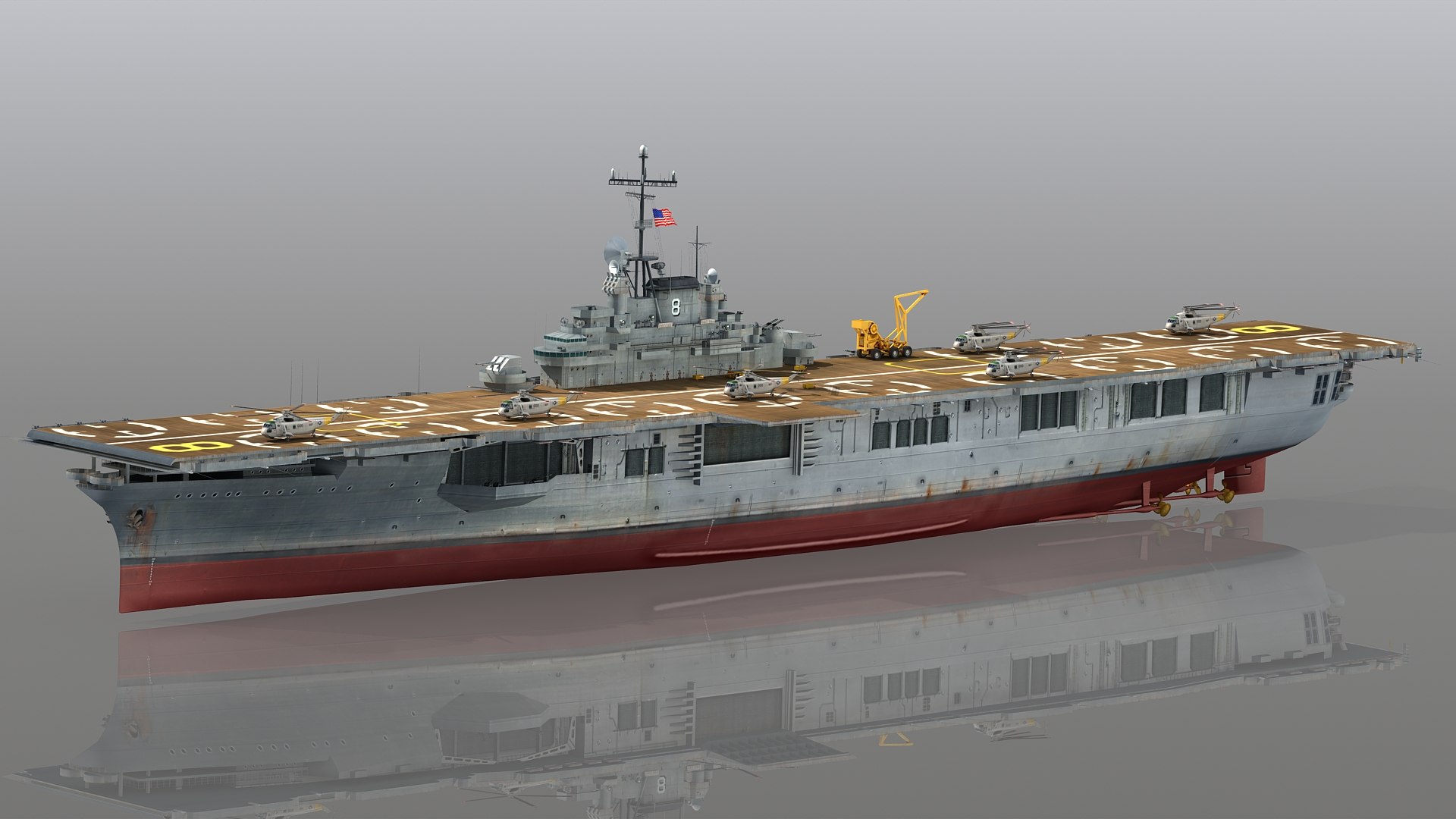 USS Valley Forge CV-45 LPH-8 3D model - TurboSquid 2075352