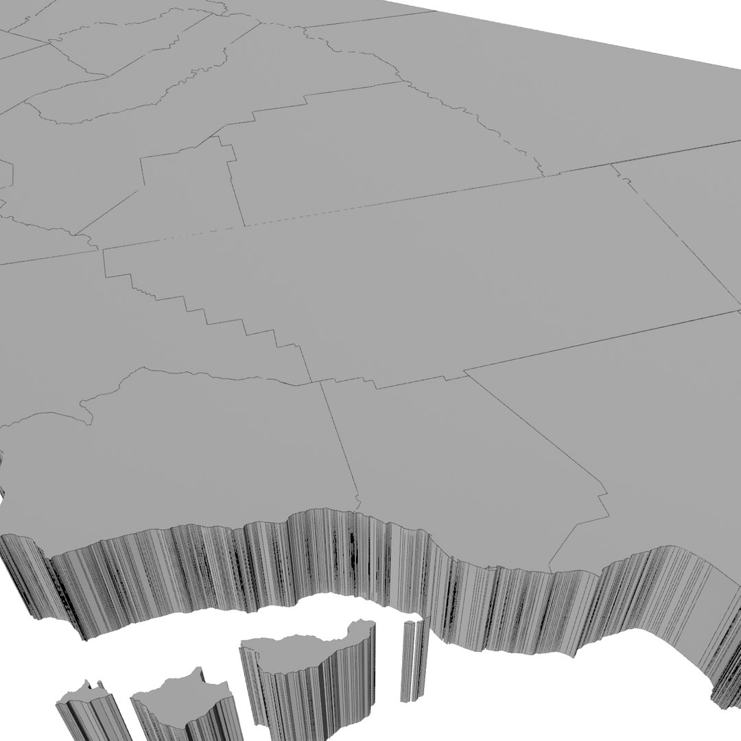 counties state california 3d max