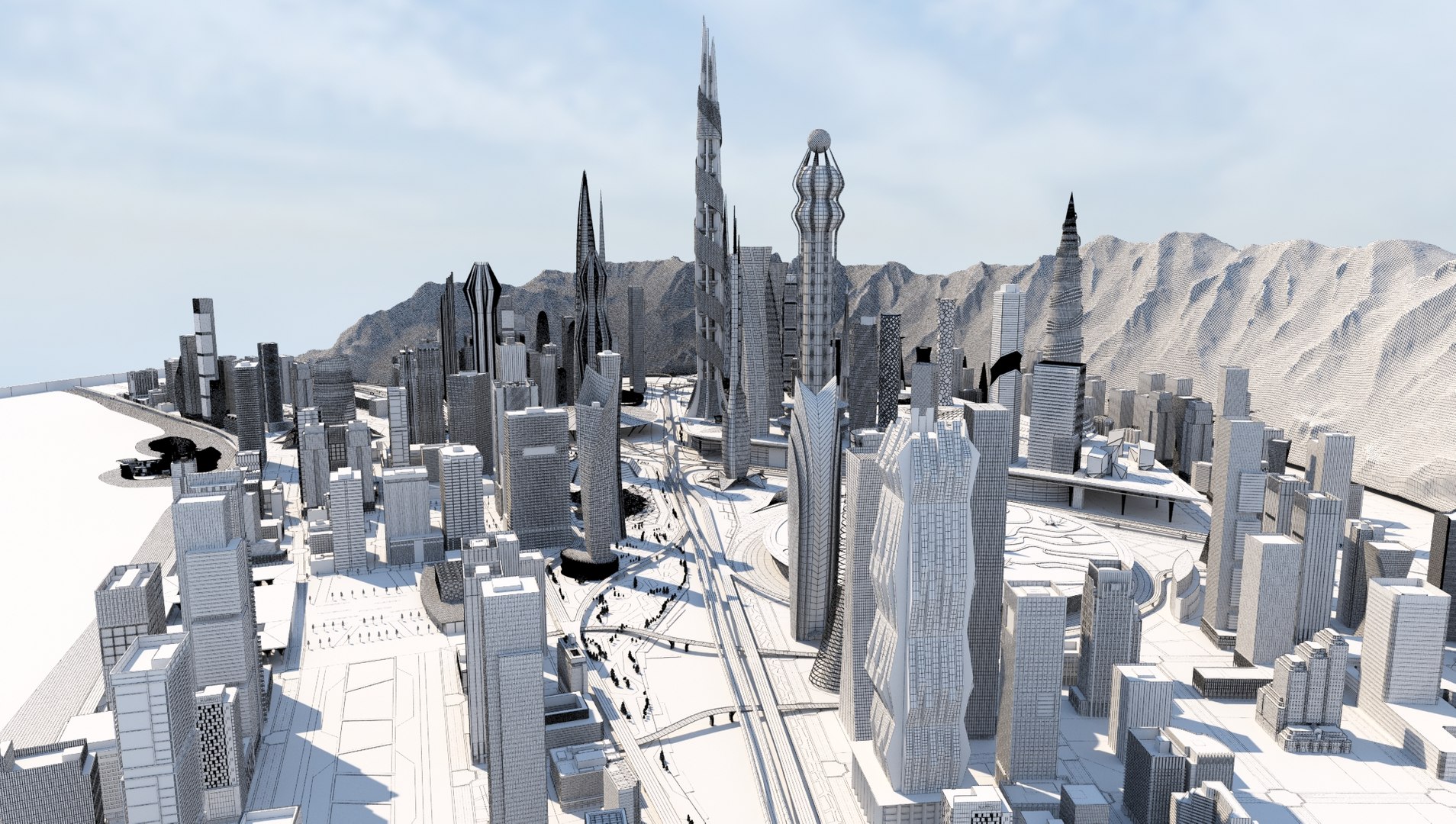 3D model Future city - TurboSquid 2052532