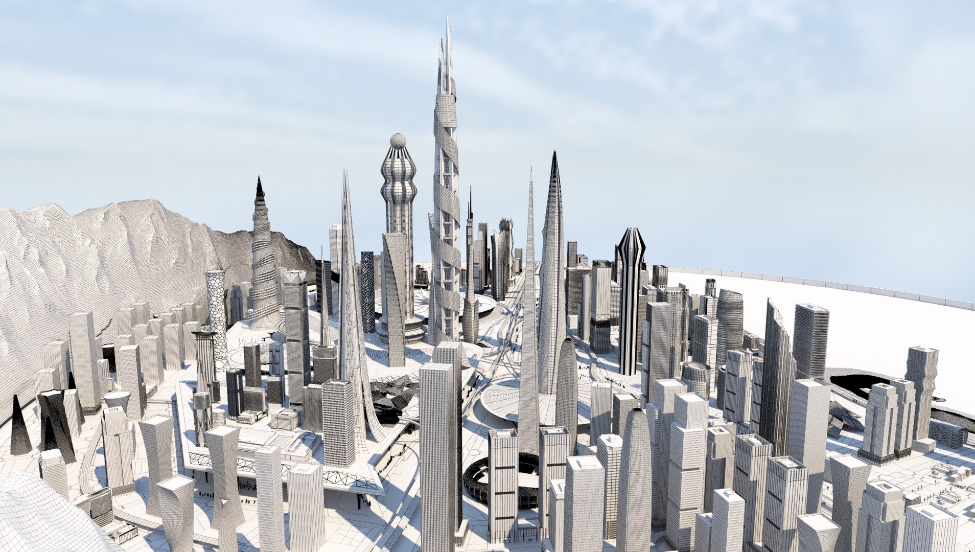 3D model Future city - TurboSquid 2052532