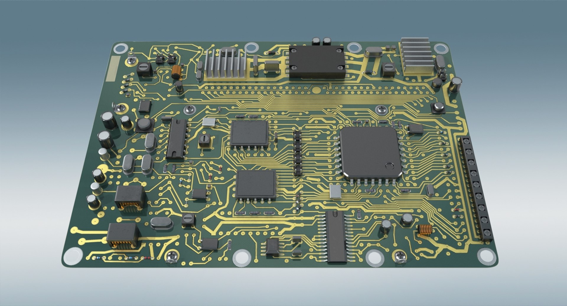 3D Generic Circuit Board - TurboSquid 1219607