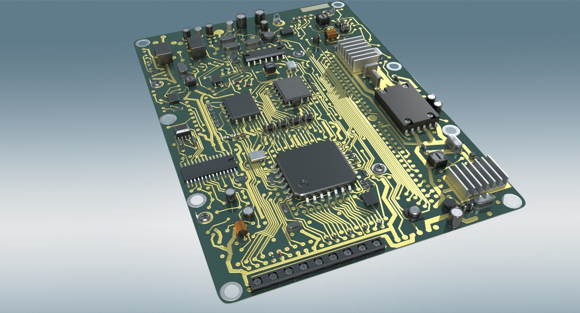 3D Generic Circuit Board - TurboSquid 1219607
