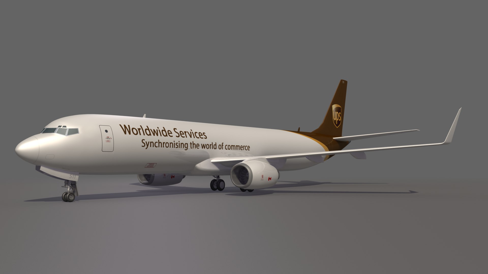 3D Ups Cargo Aircraft Airplane Model - TurboSquid 1476506