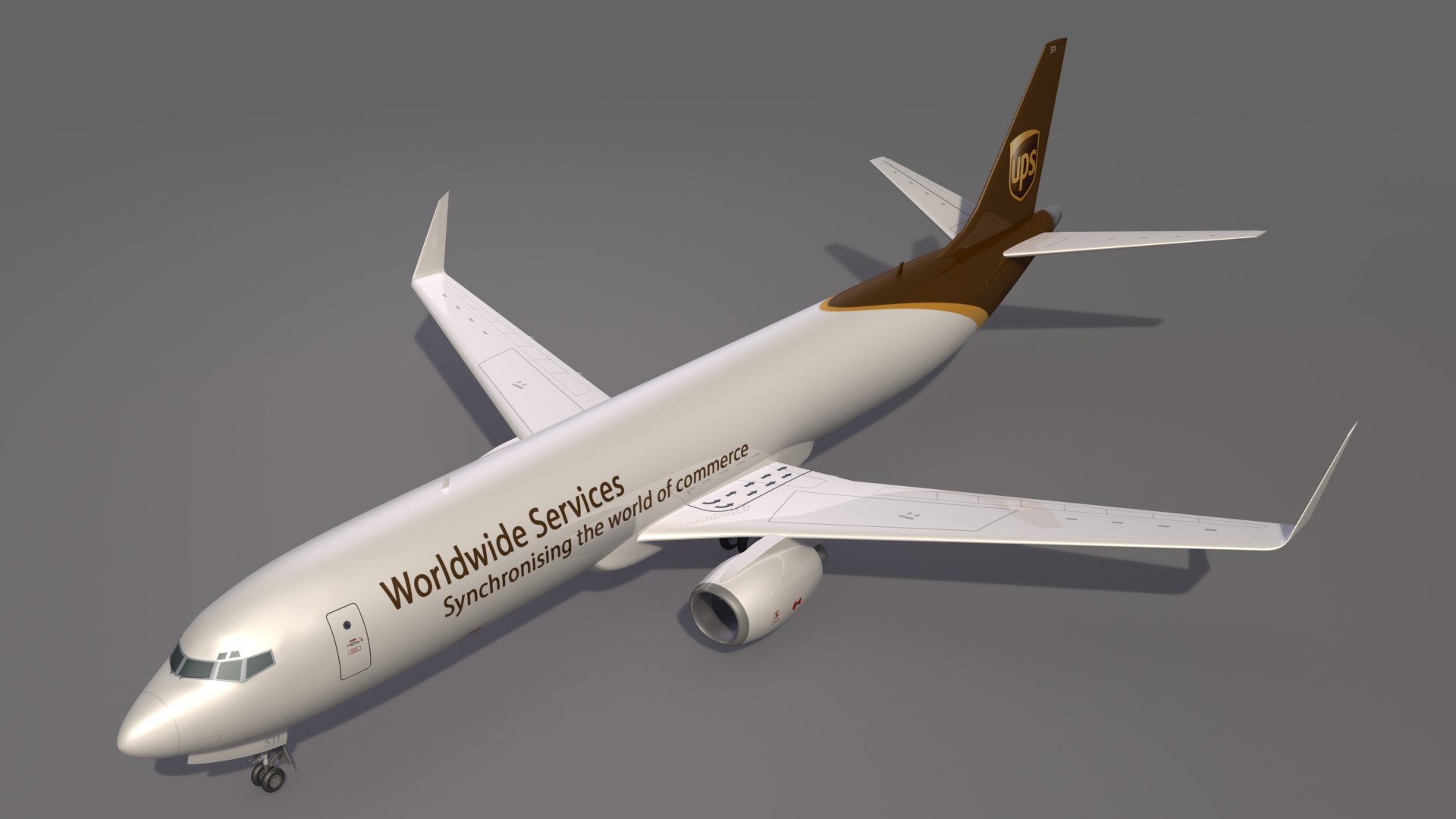 3D Ups Cargo Aircraft Airplane Model - TurboSquid 1476506