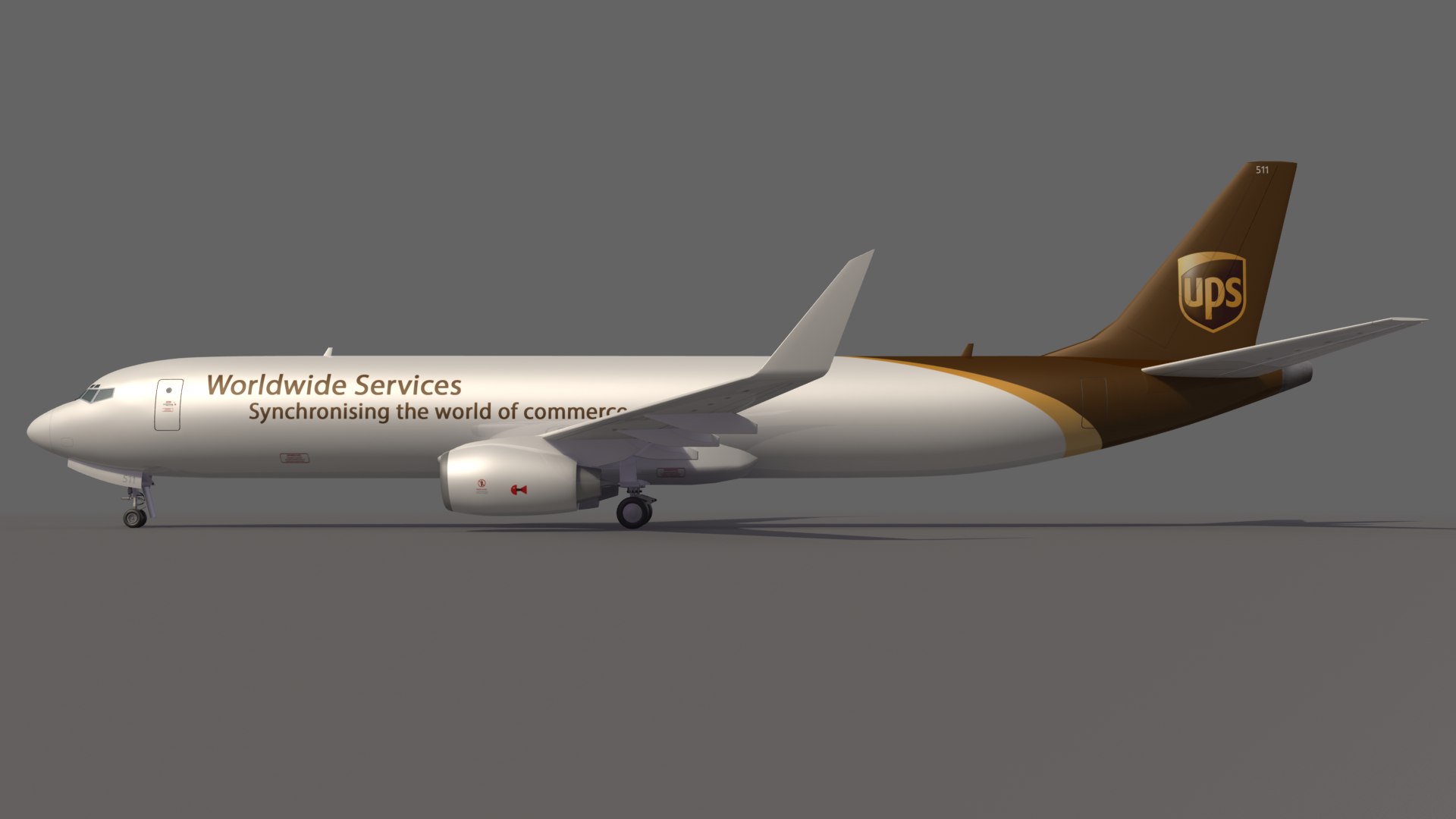 3D Ups Cargo Aircraft Airplane Model - TurboSquid 1476506