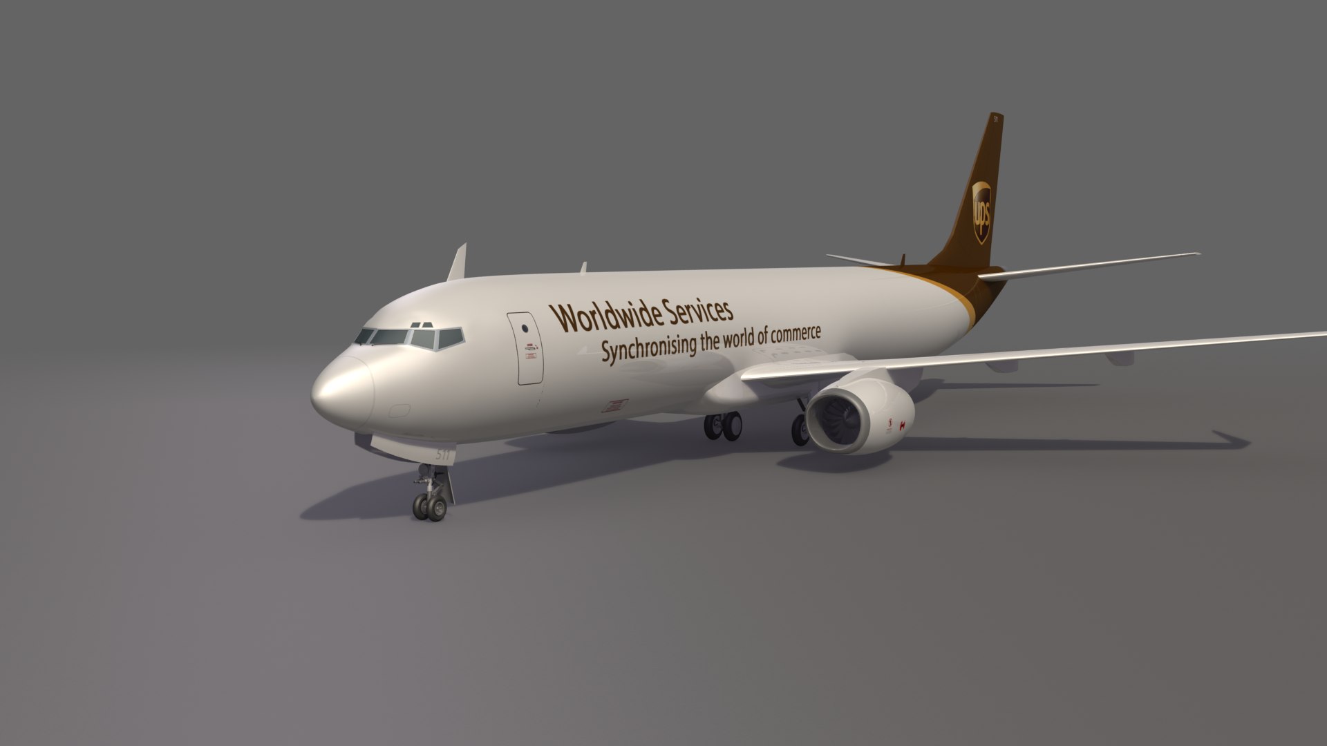 3D Ups Cargo Aircraft Airplane Model - TurboSquid 1476506