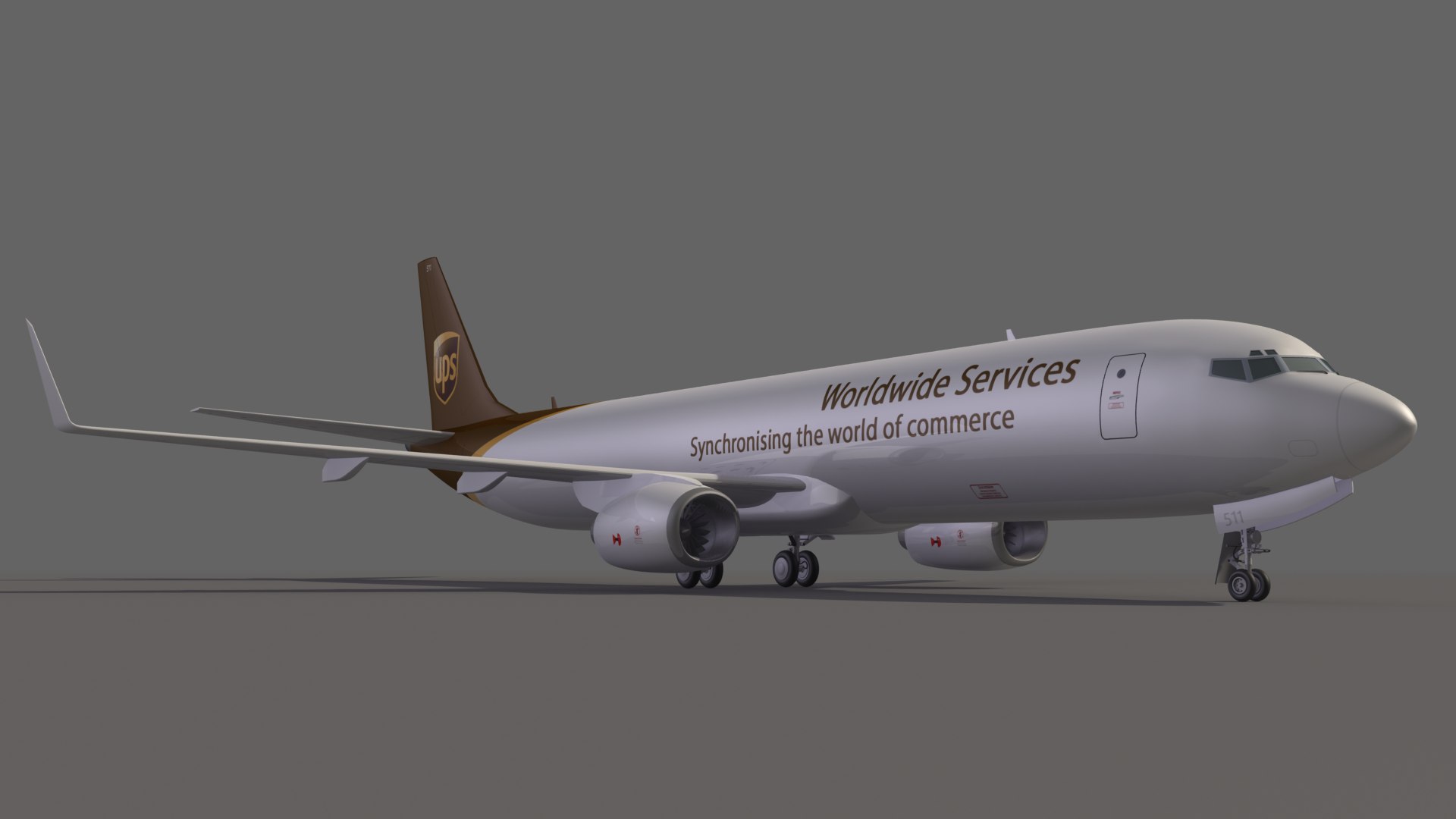 3D Ups Cargo Aircraft Airplane Model - TurboSquid 1476506