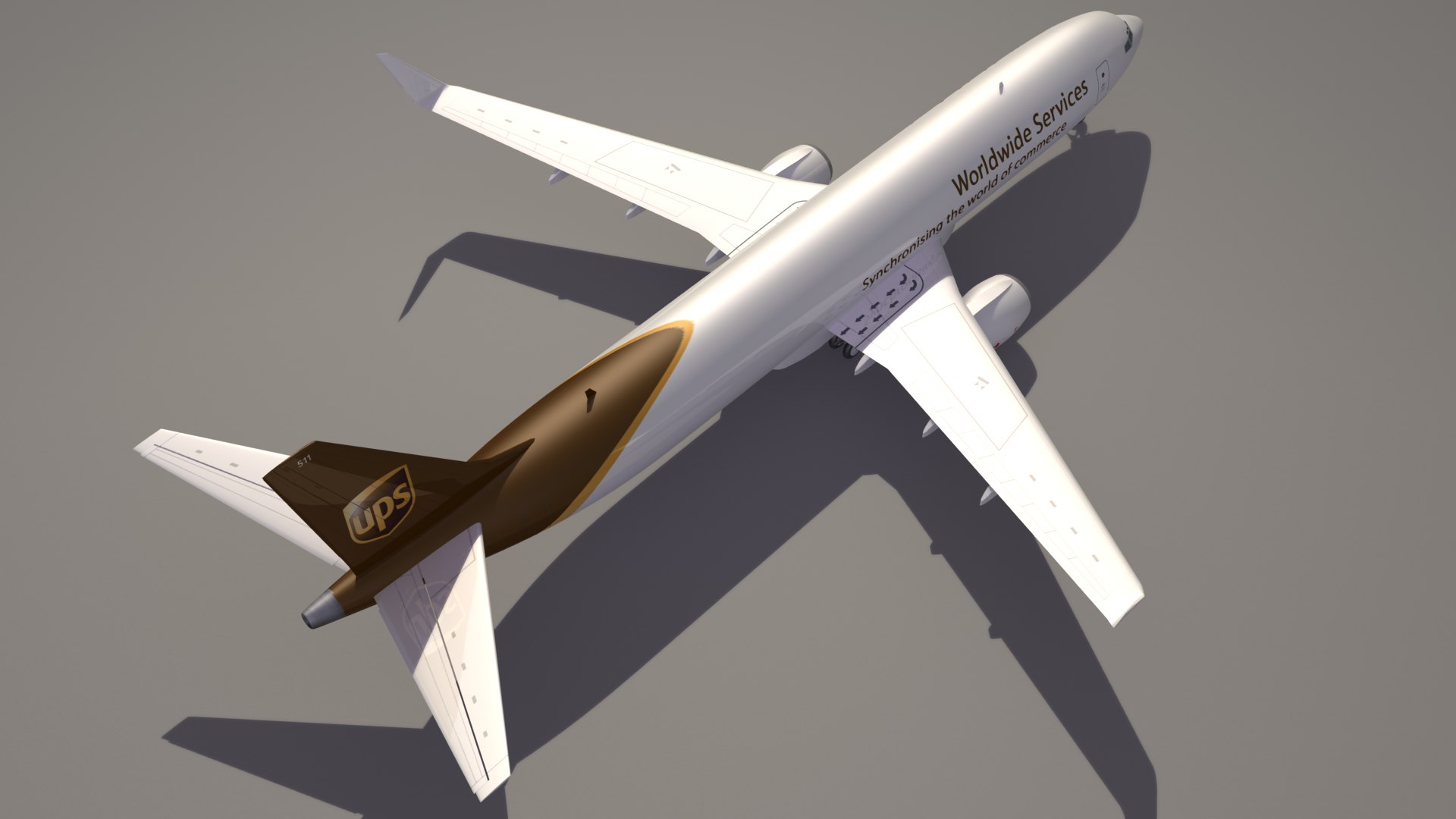 3D Ups Cargo Aircraft Airplane Model - TurboSquid 1476506