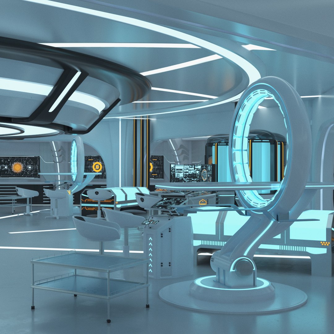 futuristic science laboratory