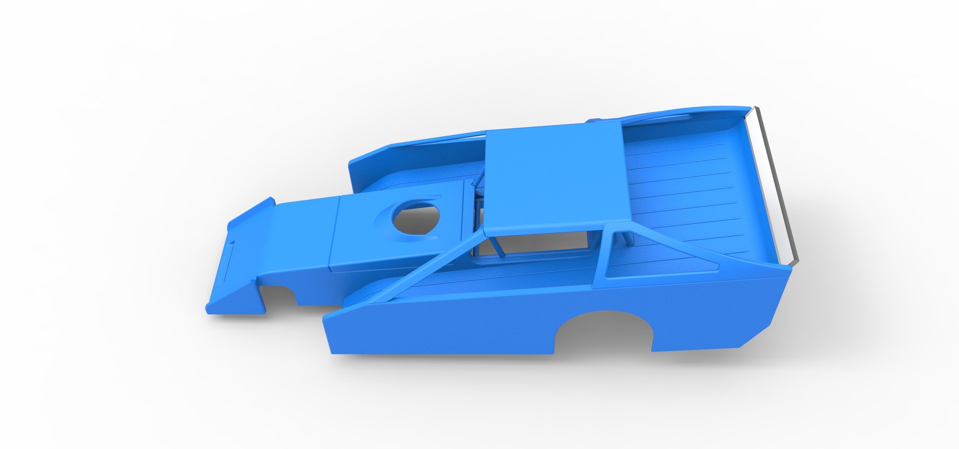 Shell Of Vintage Asphalt Modified Stock Car V3 Scale 1 To 25 3D ...