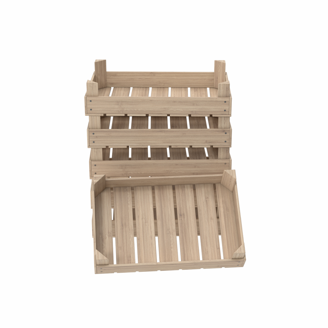 3D Stack Of Wooden Fruit Crates - TurboSquid 2122391