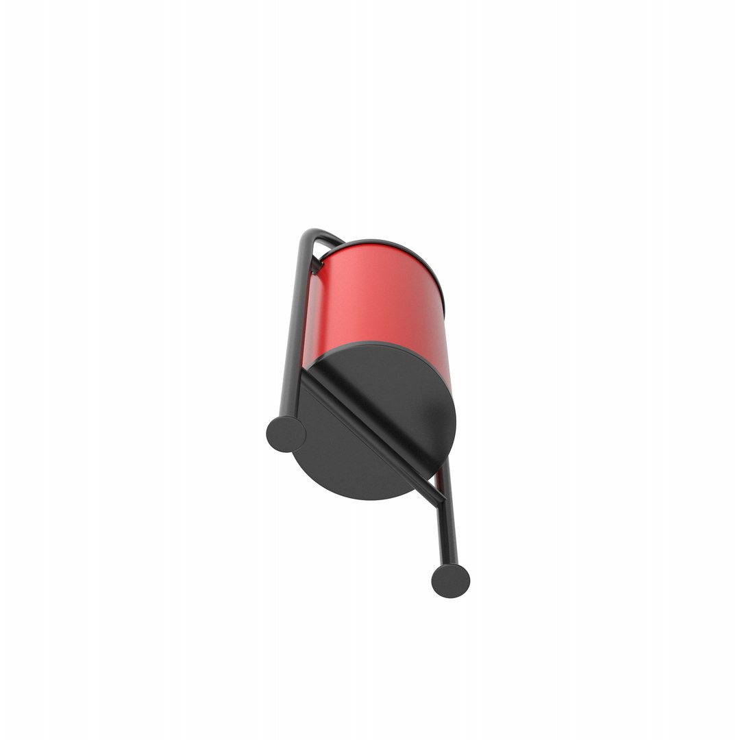 3D Red Trash Bin - TurboSquid 2373960
