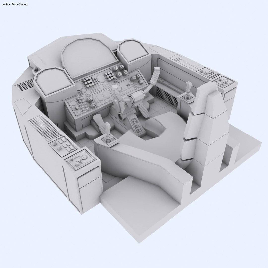 Sci-fi Cockpit 3d Model