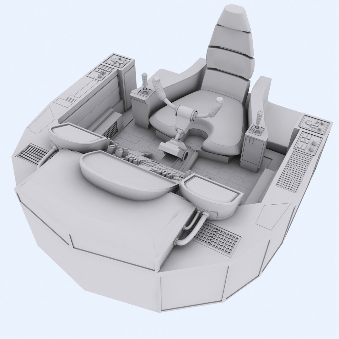 Sci-fi Cockpit 3d Model
