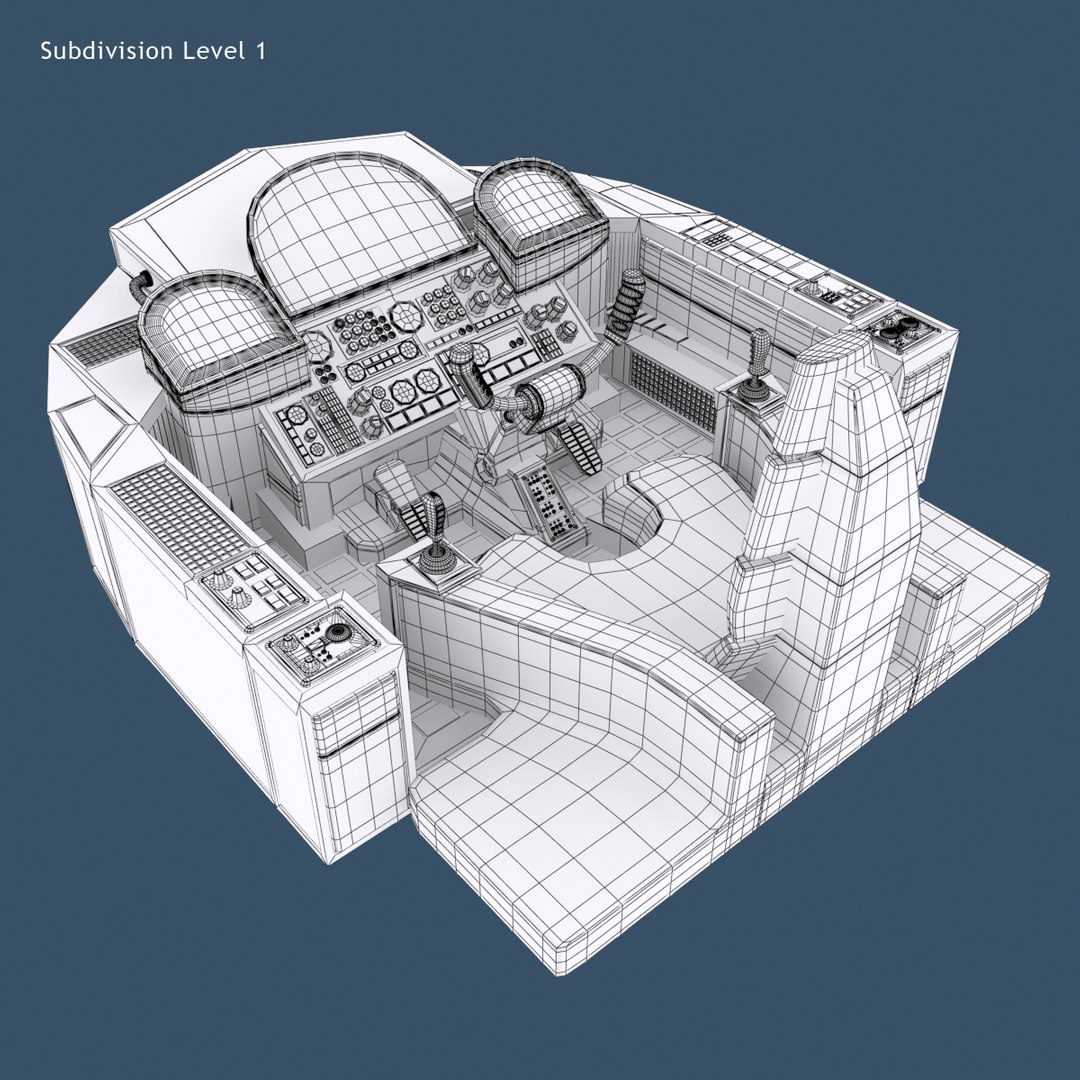 Sci-fi Cockpit 3d Model