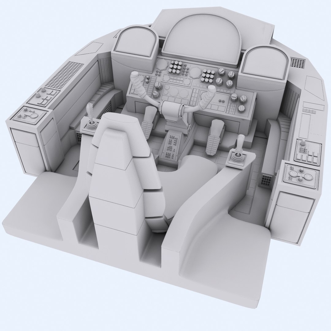 Sci-fi Cockpit 3d Model