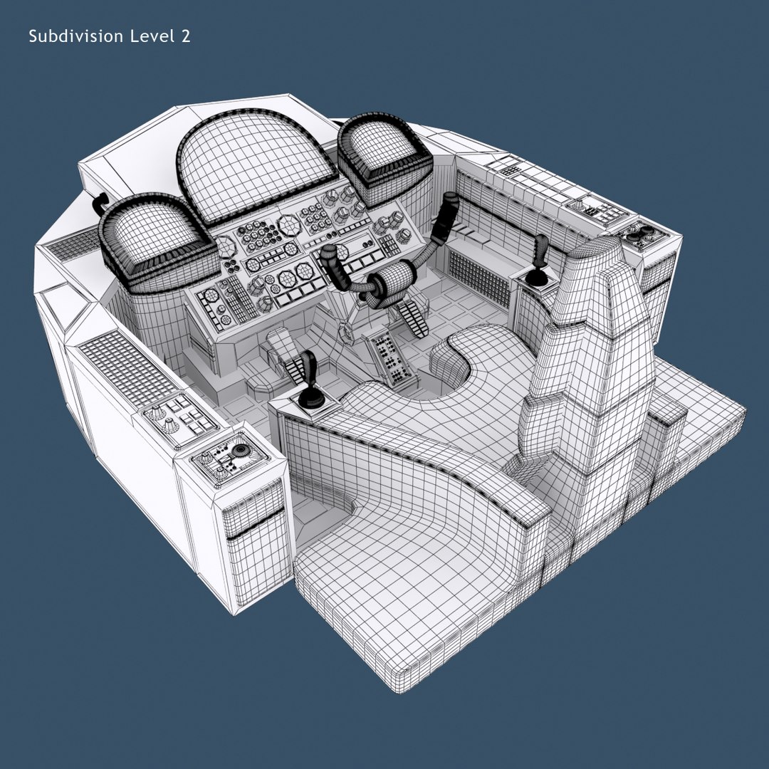 Sci-fi Cockpit 3d Model