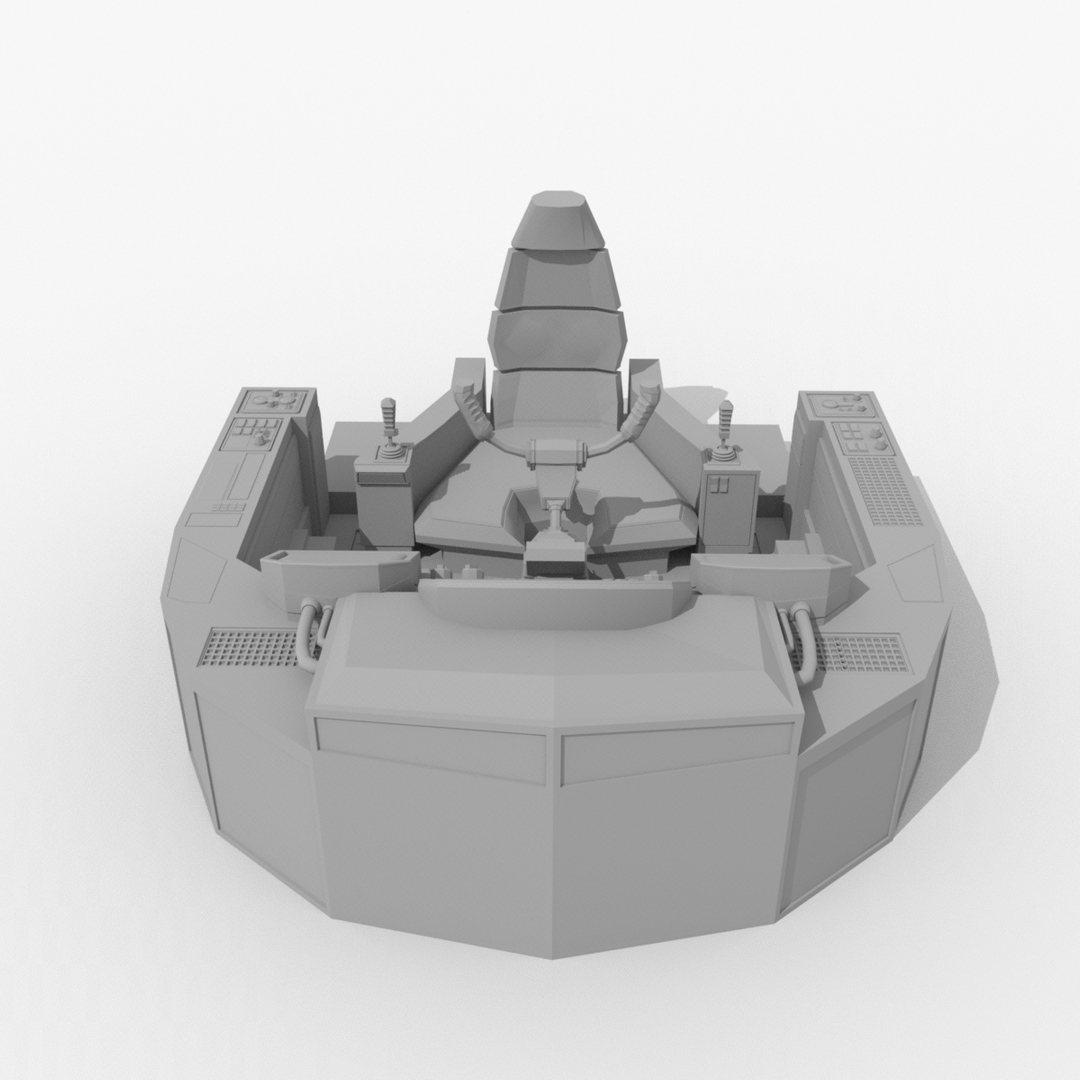 Sci-fi Cockpit 3d Model