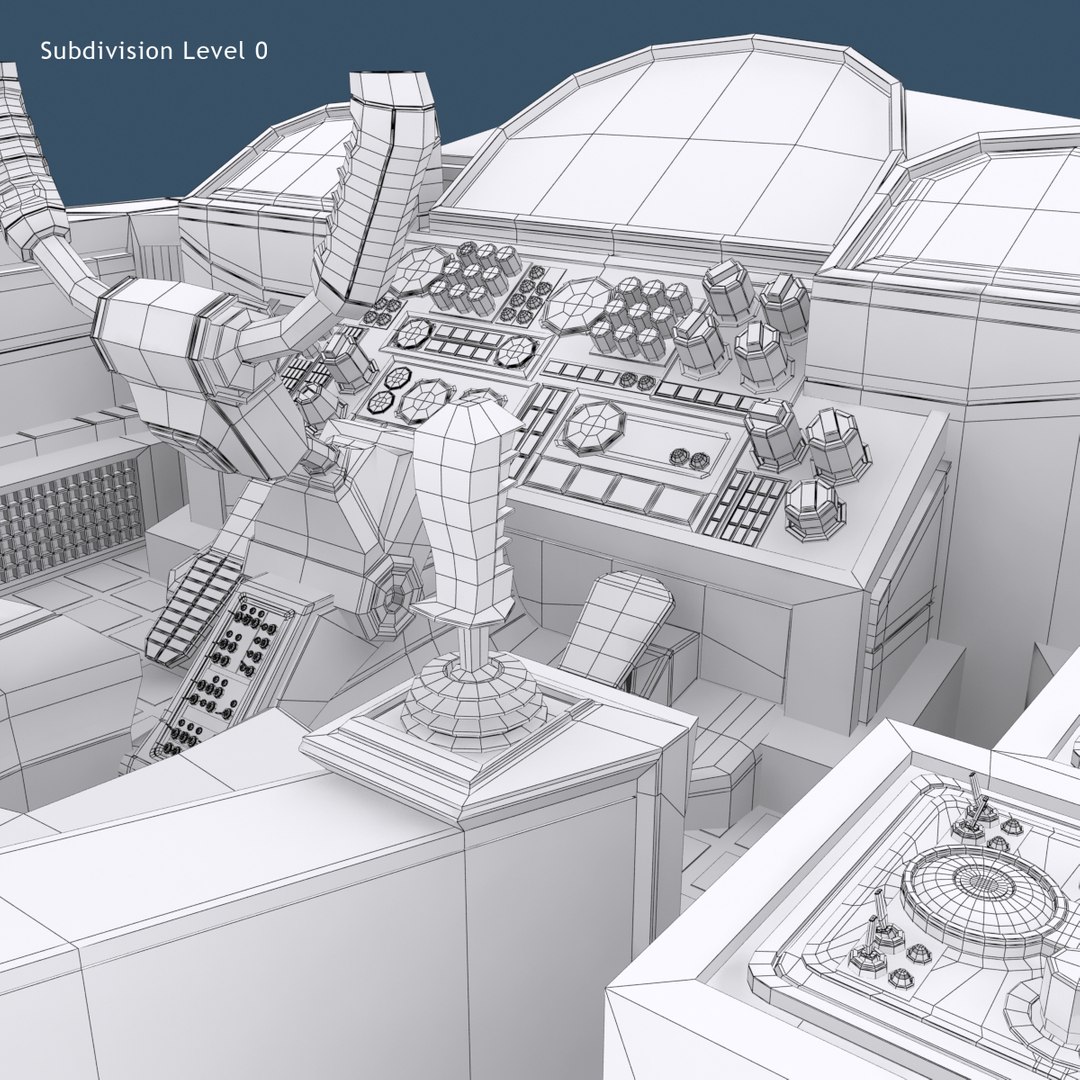 Sci-fi Cockpit 3d Model