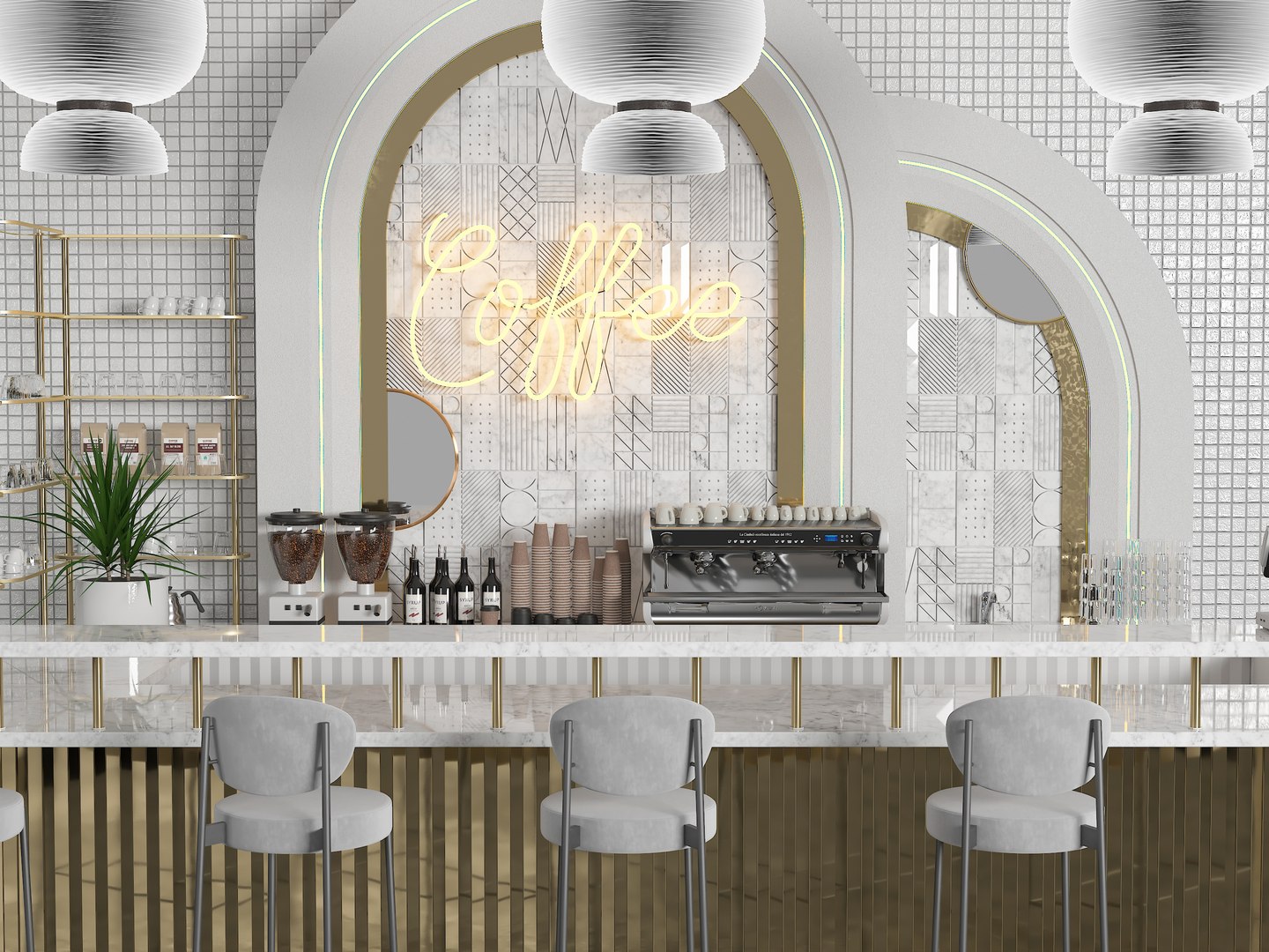 3D Cofee Bar - TurboSquid 1987227