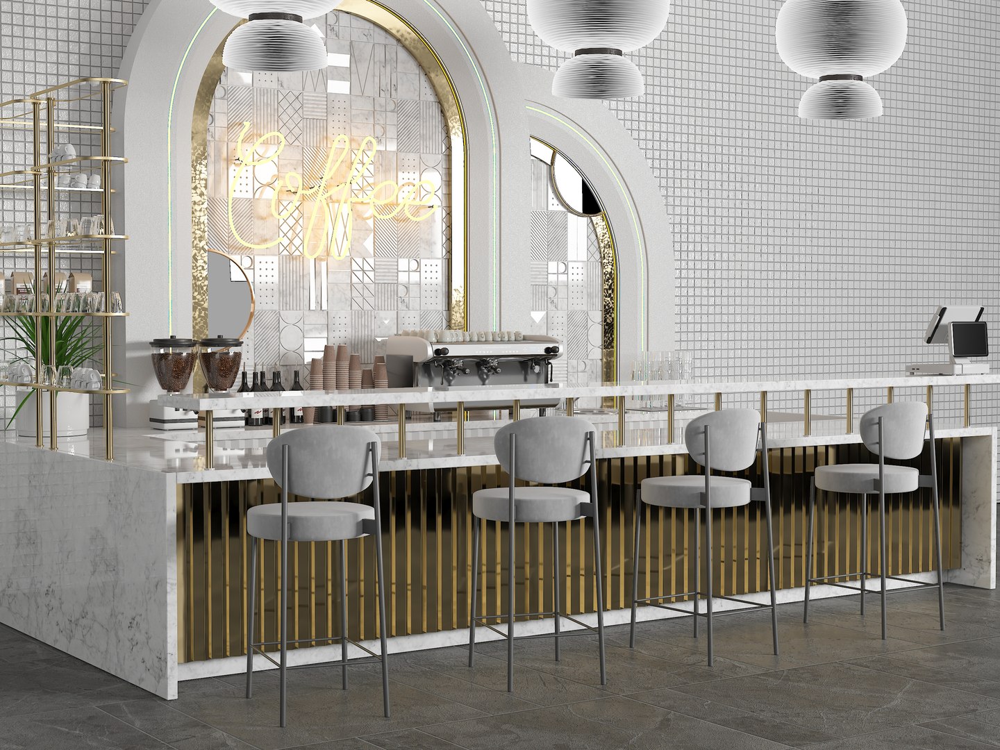 3D Cofee Bar - TurboSquid 1987227