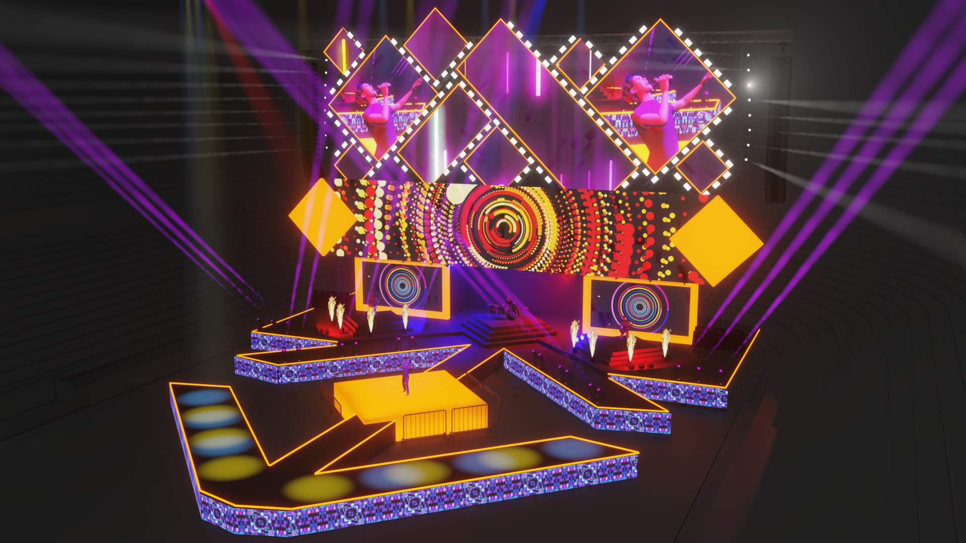 3D ARENA ANIMATED CONCERT SHOW - TurboSquid 2181924