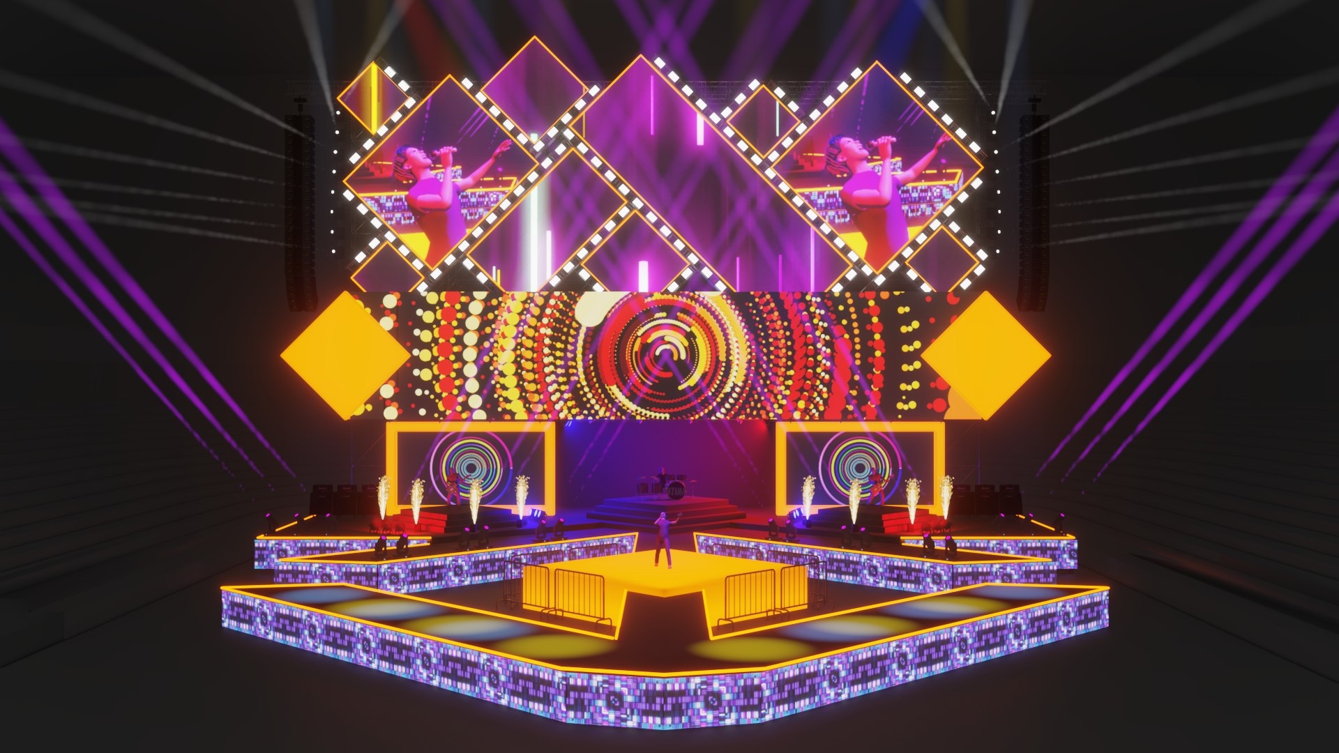 3D ARENA ANIMATED CONCERT SHOW - TurboSquid 2181924