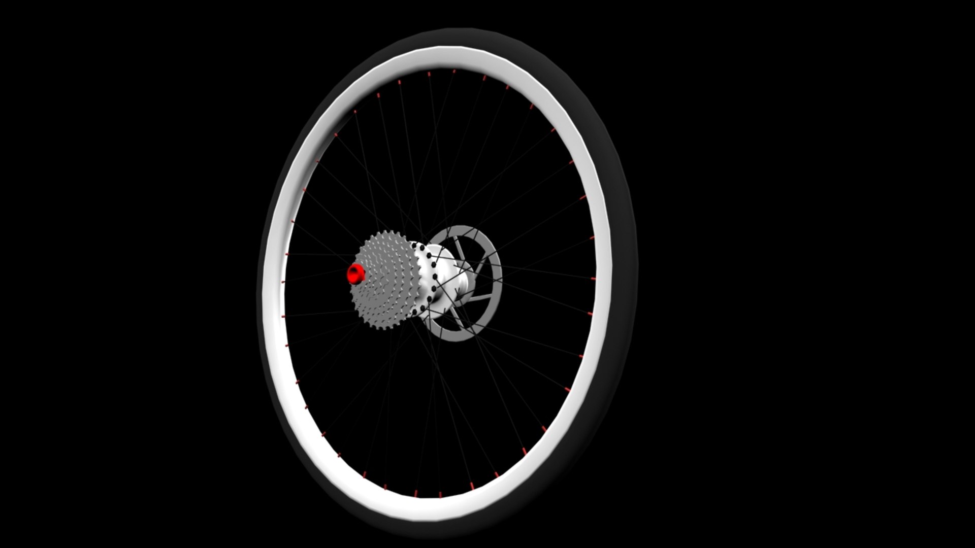 Complete Bicycle Wheel 3d Model