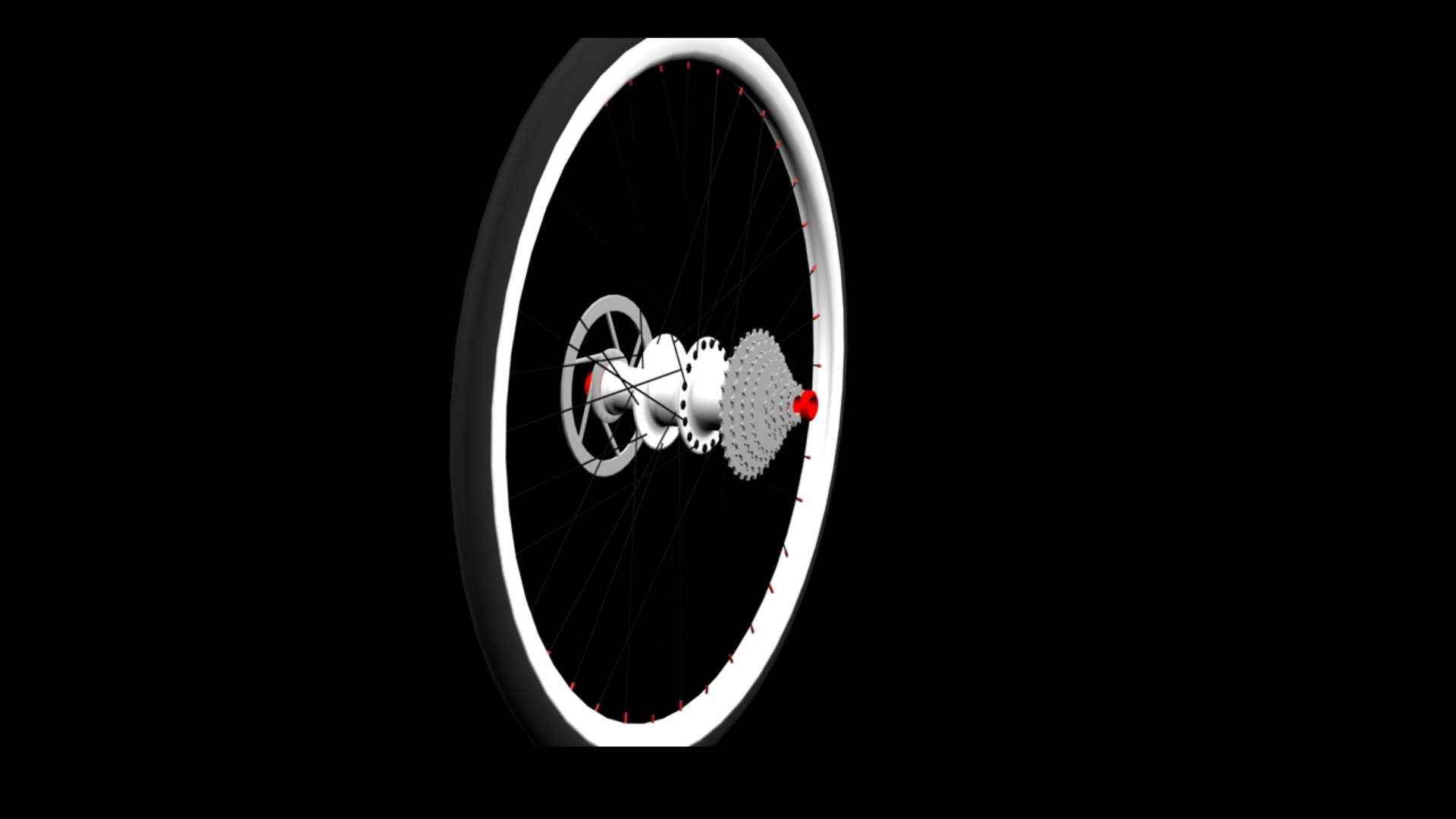 Complete Bicycle Wheel 3d Model