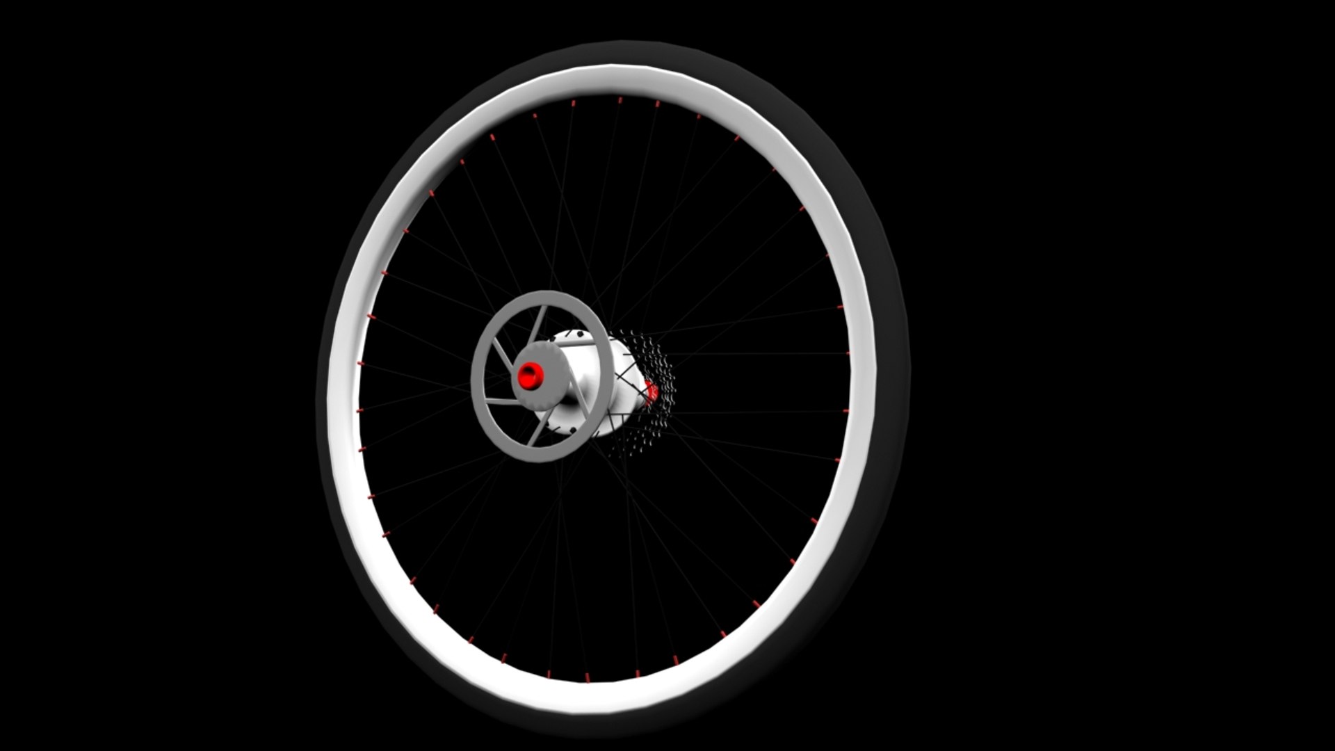 Complete Bicycle Wheel 3d Model
