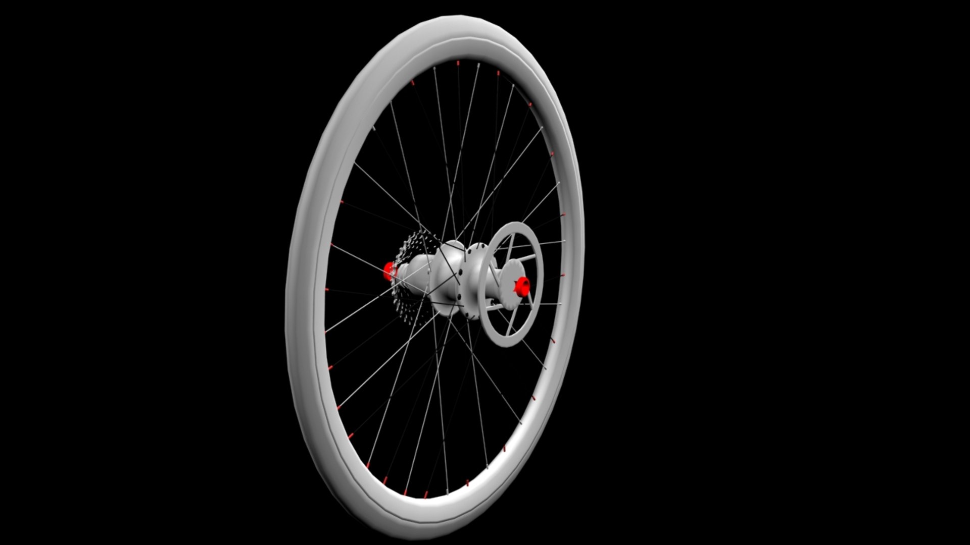 Complete Bicycle Wheel 3d Model