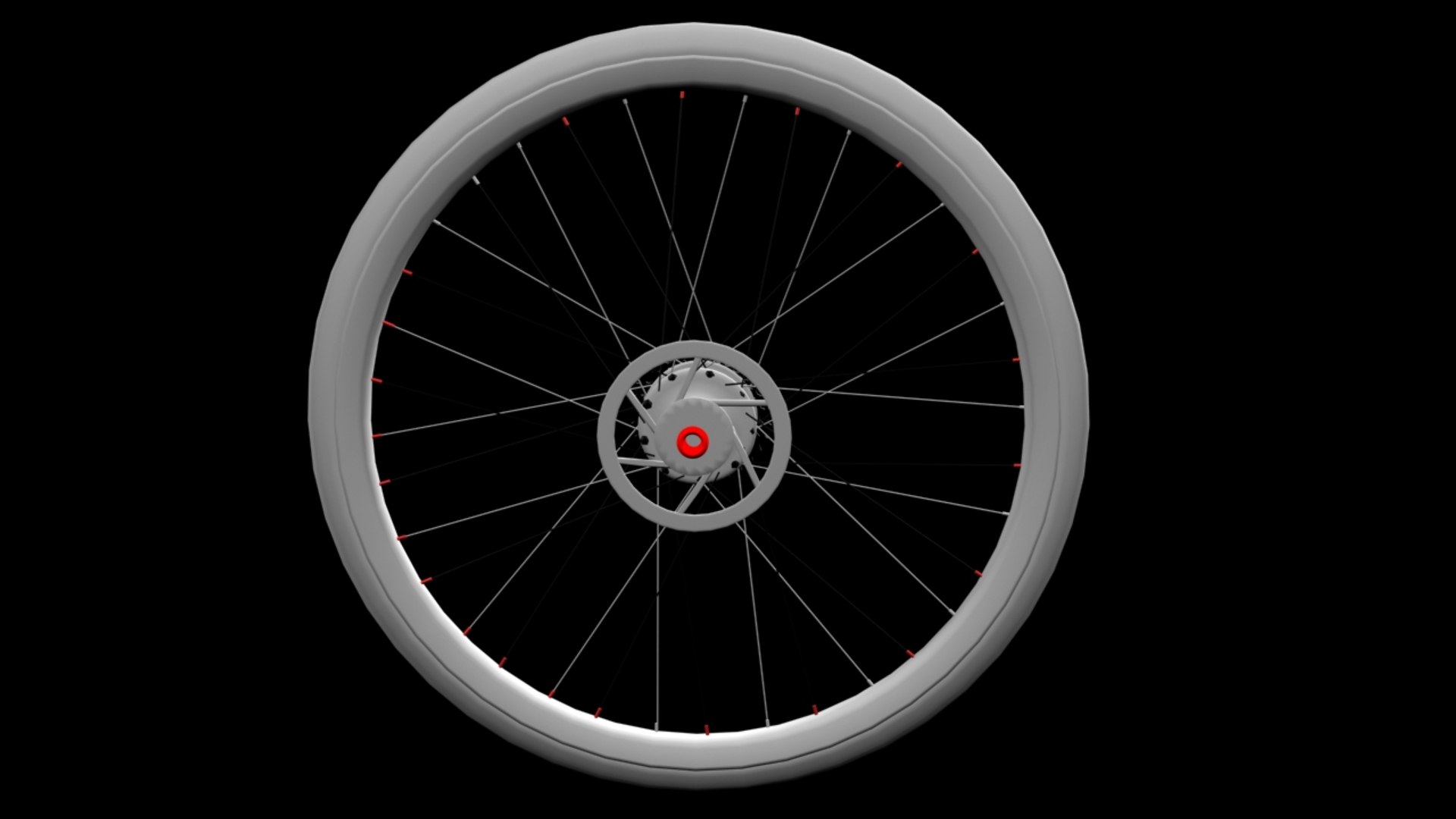 complete bicycle wheel 3d model
