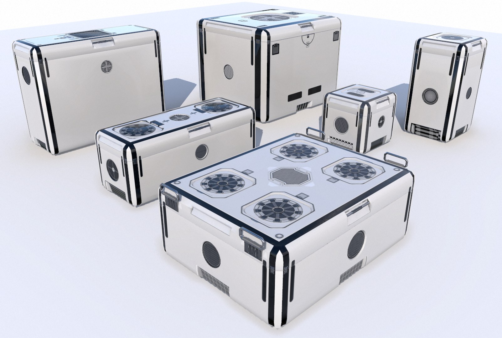 3D Futuristic Cargo Storage Crate - TurboSquid 1444297