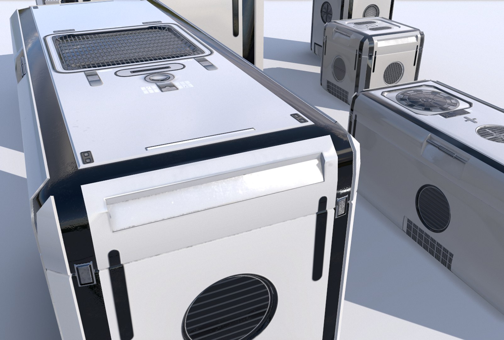 3D Futuristic Cargo Storage Crate - TurboSquid 1444297