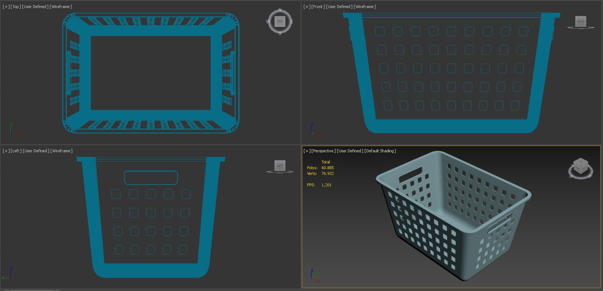 3D Plastic Basket Model - TurboSquid 1960718