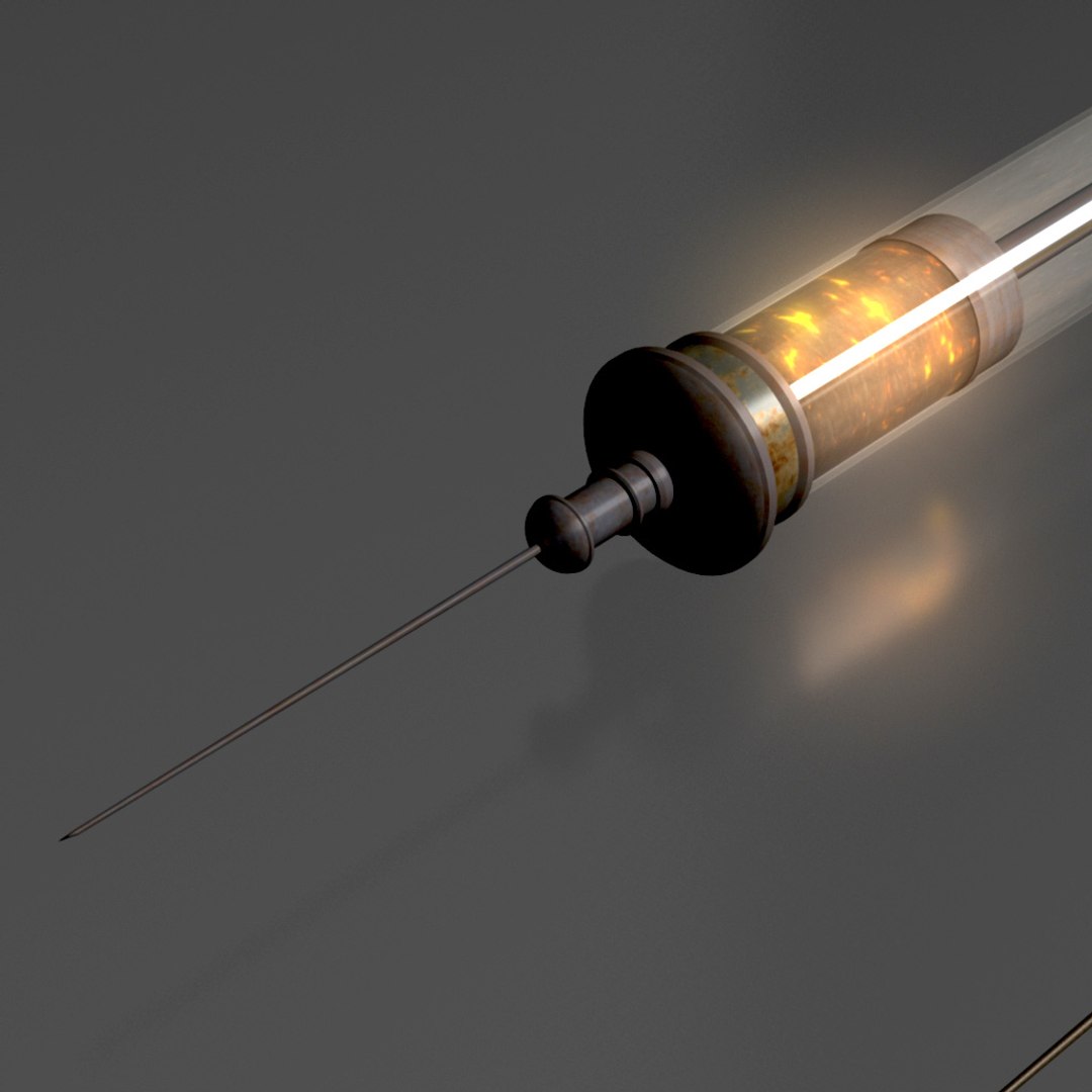 3d Model Of Syringe Needle Injector