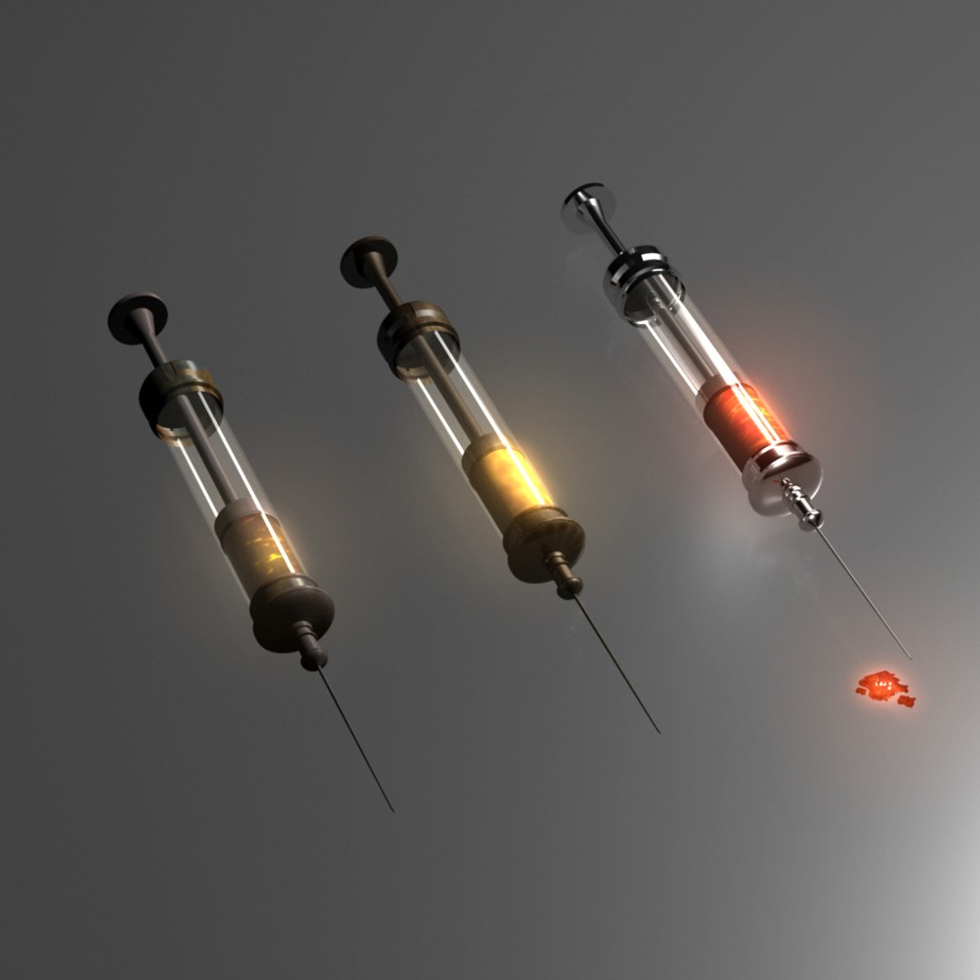 3d Model Of Syringe Needle Injector