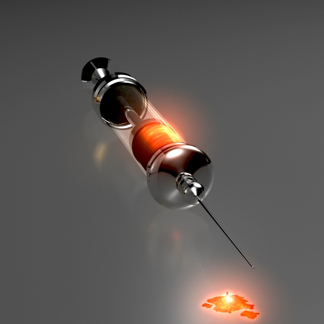 3d Model Of Syringe Needle Injector