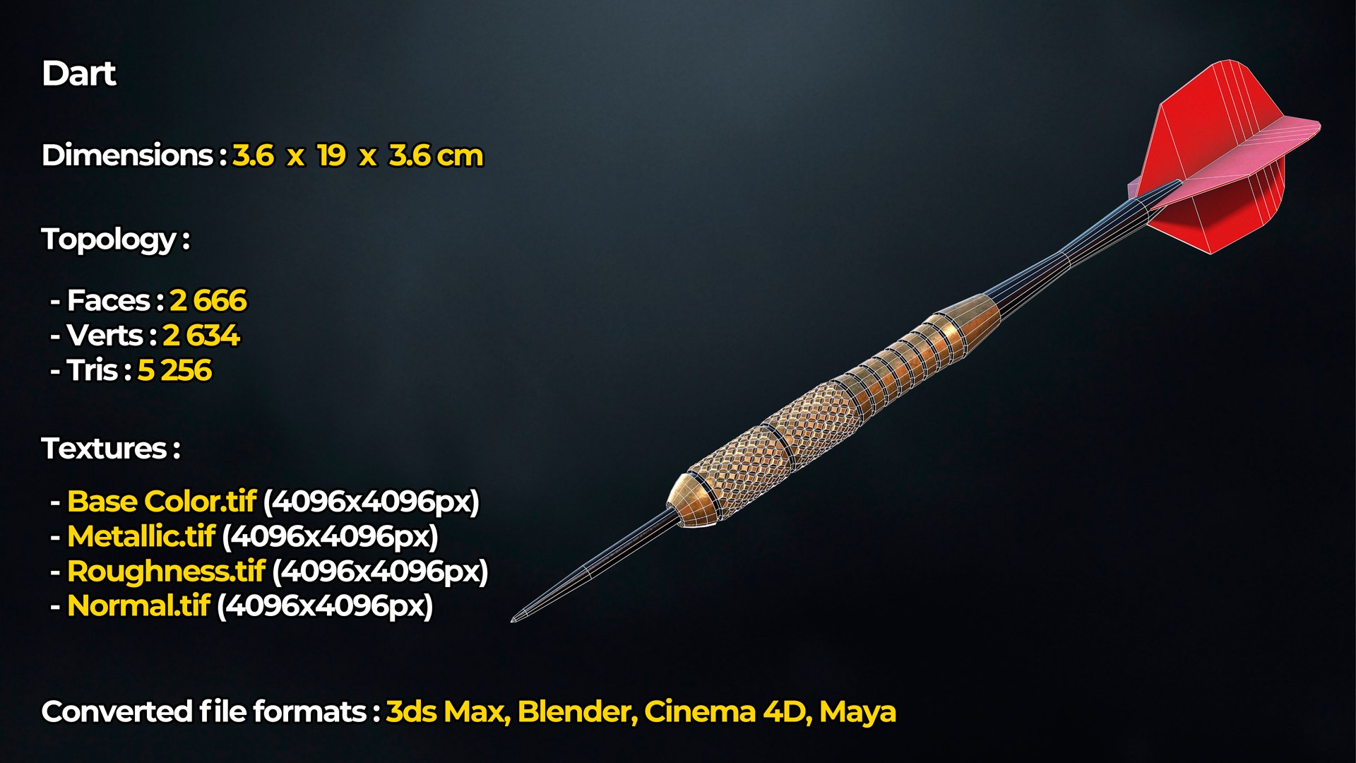 3D Model Dart - TurboSquid 1700098