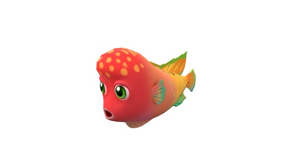 Redhead cichlid fish toon 3D model - TurboSquid 1586035