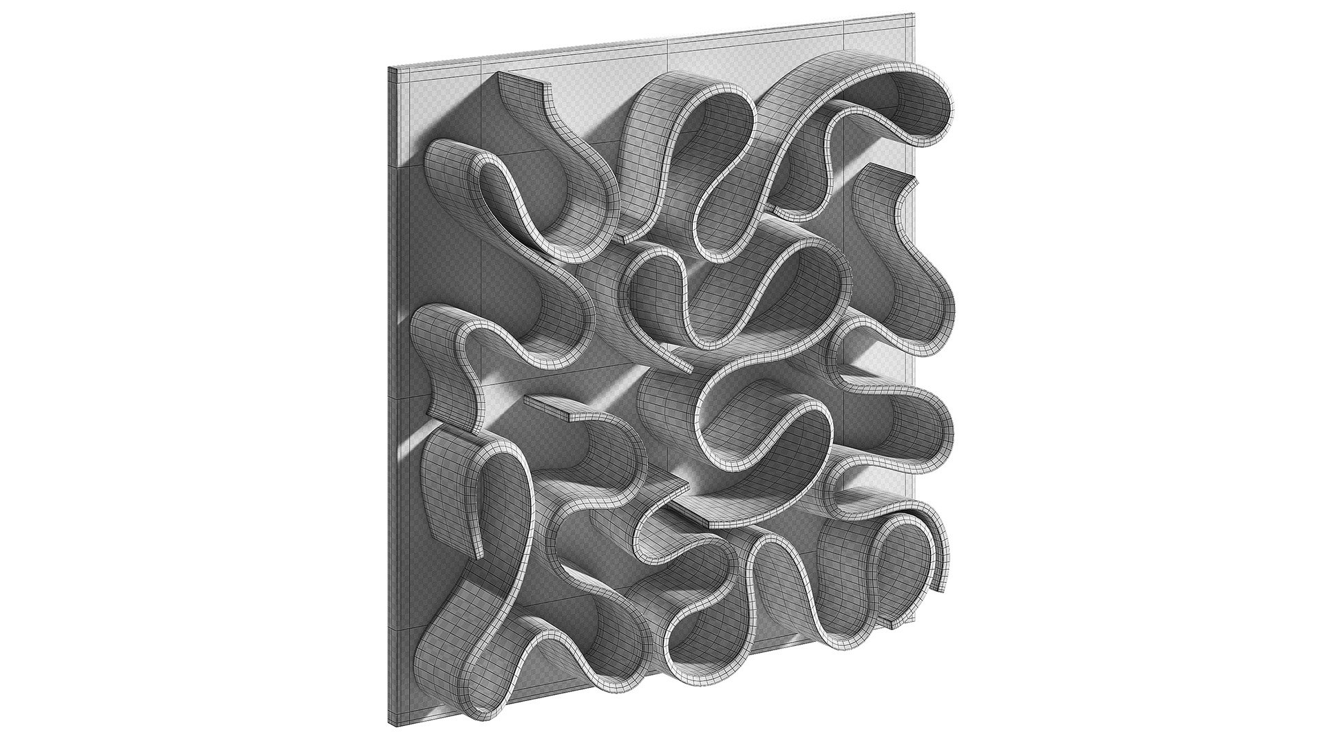 3D Wall Art Abstract Folded Ceramic Relief - TurboSquid 2251148