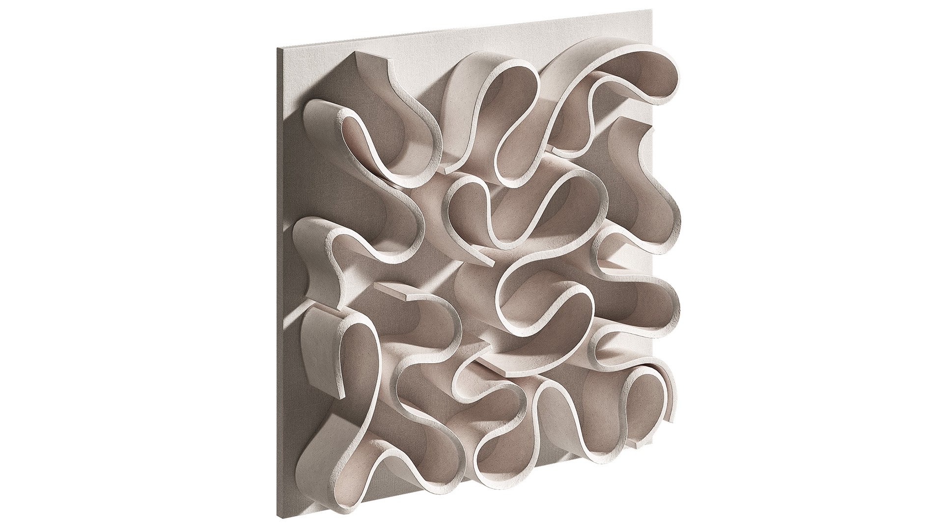 3D Wall Art Abstract Folded Ceramic Relief - TurboSquid 2251148