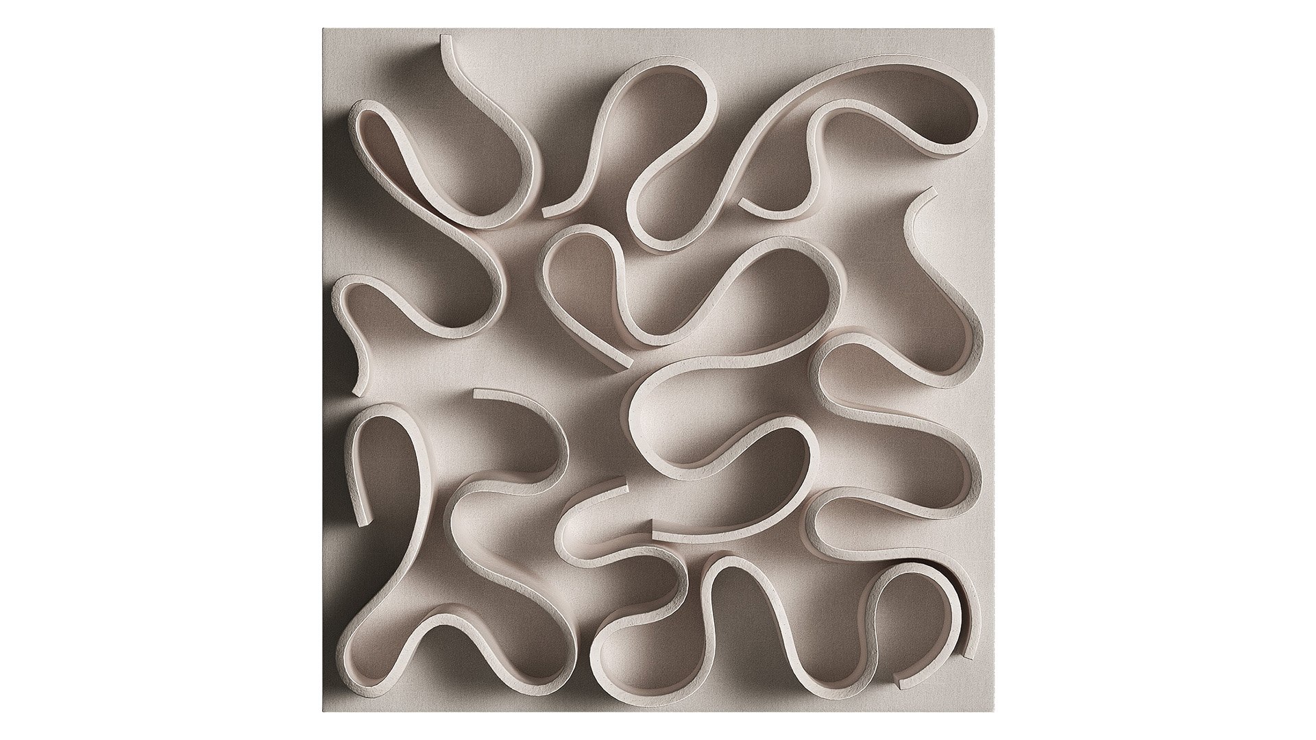 3D Wall Art Abstract Folded Ceramic Relief - TurboSquid 2251148