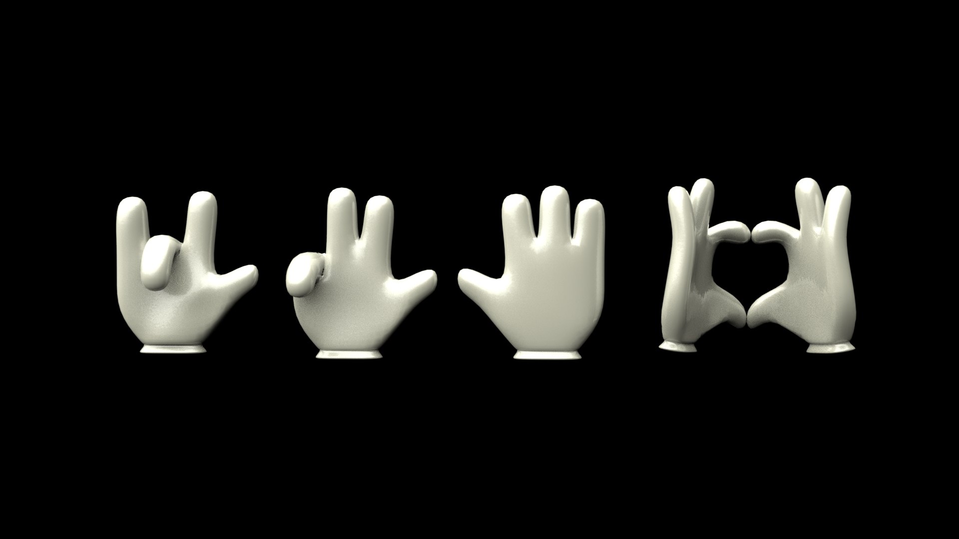 Free Funny Cartoon Hands 3D Model - TurboSquid 1954785