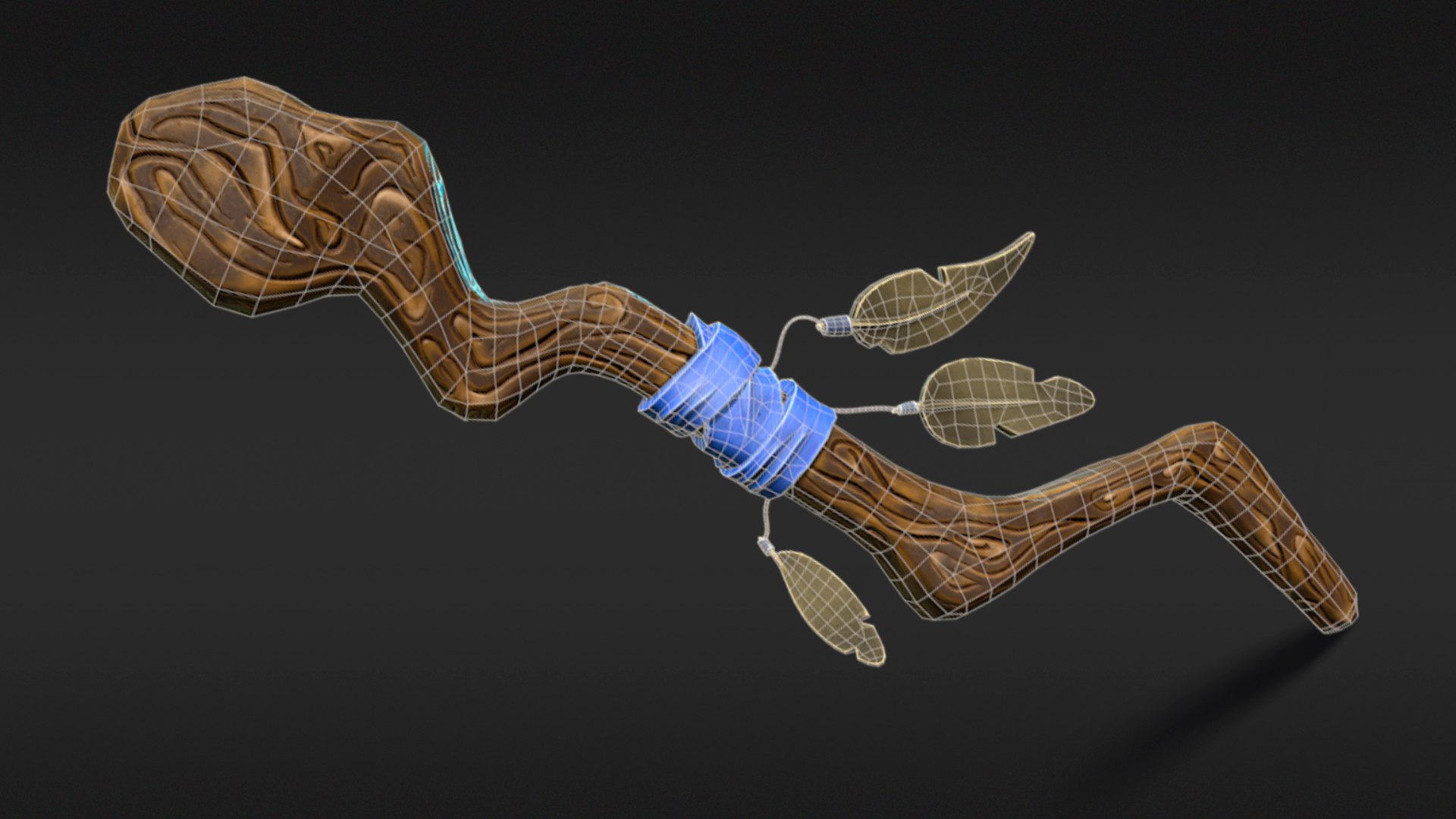 3D Stylized Weapon Crook Low-Poly 3D Model Low-poly 3D Model ...