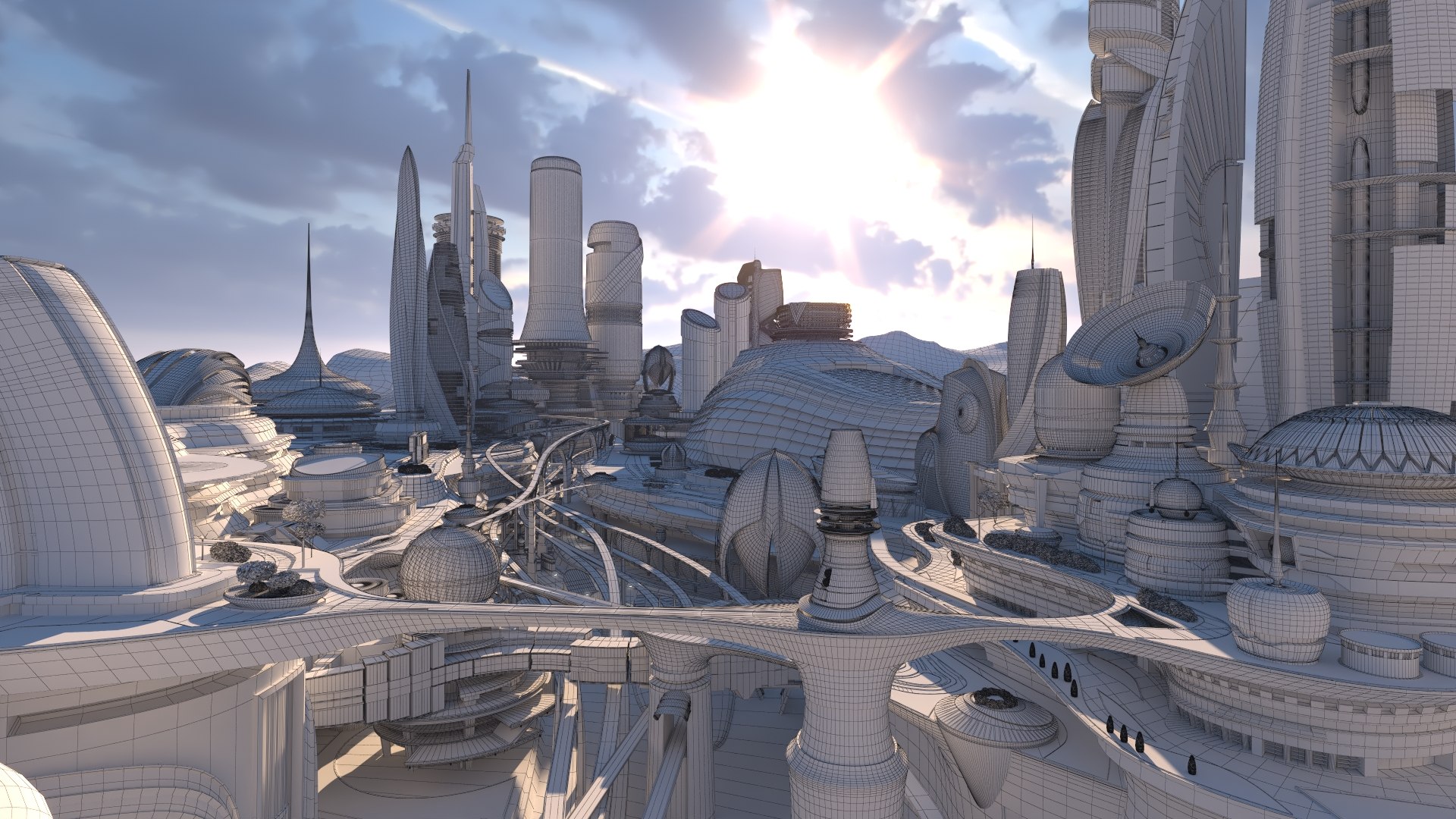 Future City August 3D Model - TurboSquid 1964020